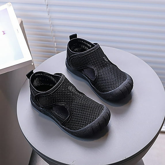 XIMIN Summer New Hollowed Breathable Mesh Shoes Boys Baotou Anti Kick ...