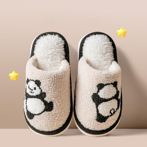 XIMIN Toddler Boys Girls Panda Embroidery Anti-Slip House Plush ...