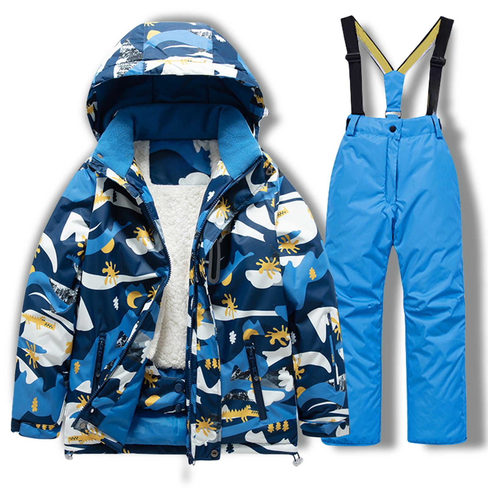 XIMIN Toddler Dinosaur Snow Suit, Baby Boys Girls Padded Puffer ...