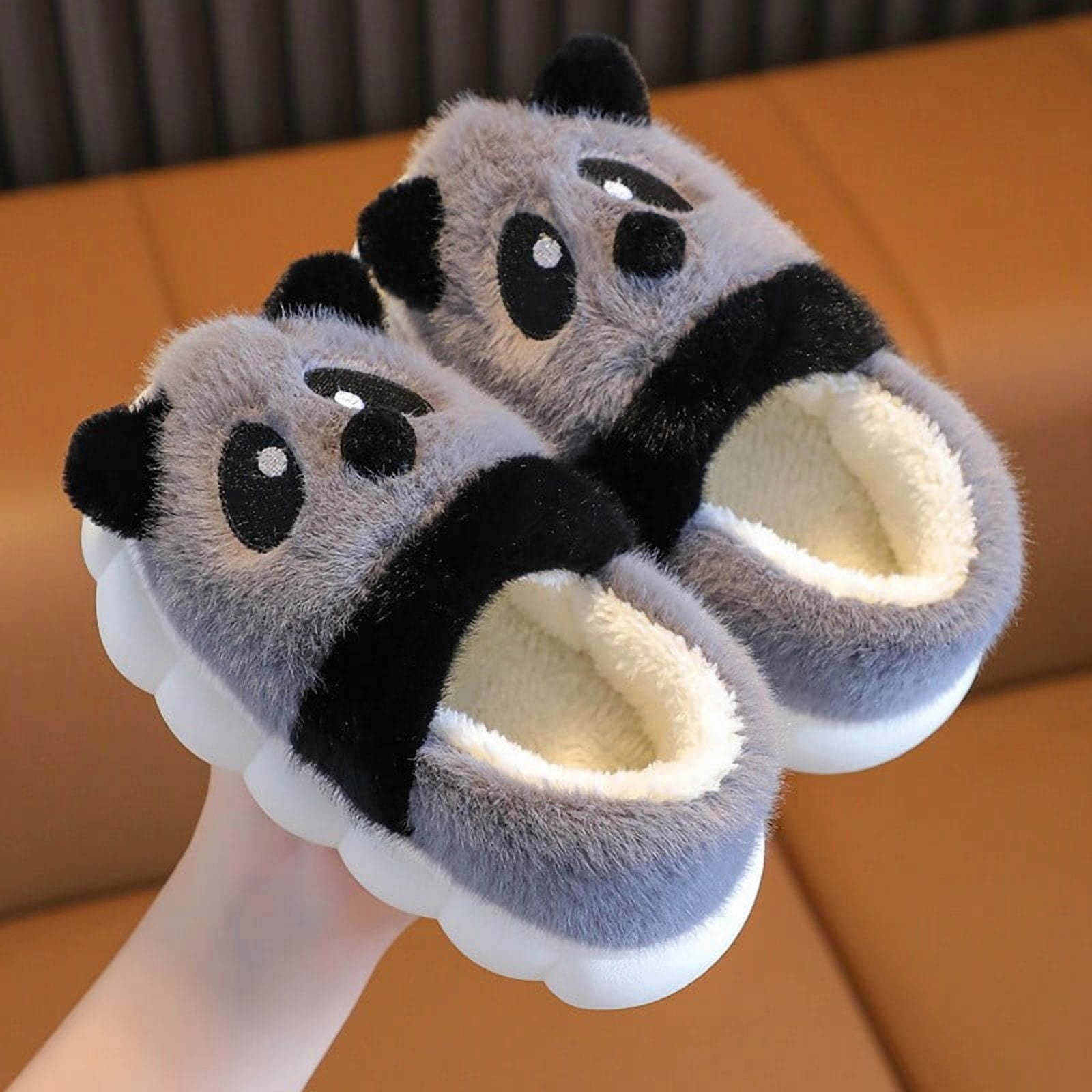 XIMIN Toddler Kids Cute Animal House Slippers Fuzzy Warm Bedroom Shoes ...