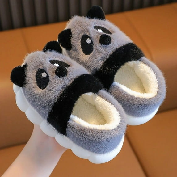 XIMIN Toddler Kids Cute Animal House Slippers Fuzzy Warm Bedroom Shoes ...