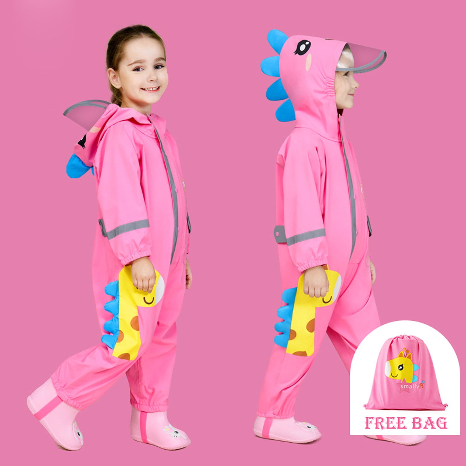 XIMIN ﻿ Toddler Rain Suit Baby Rain Suit with Hood Waterproof Windbreak ...