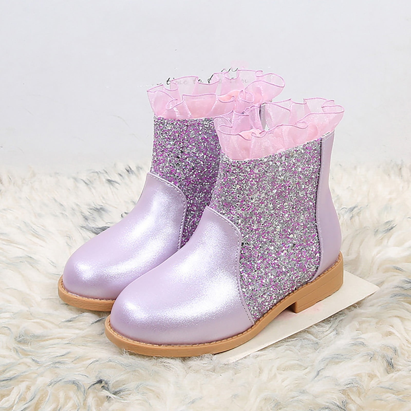 XIMIN Toddler Riding Boots Girls Princess Rhinestone Sparkly Boots ...