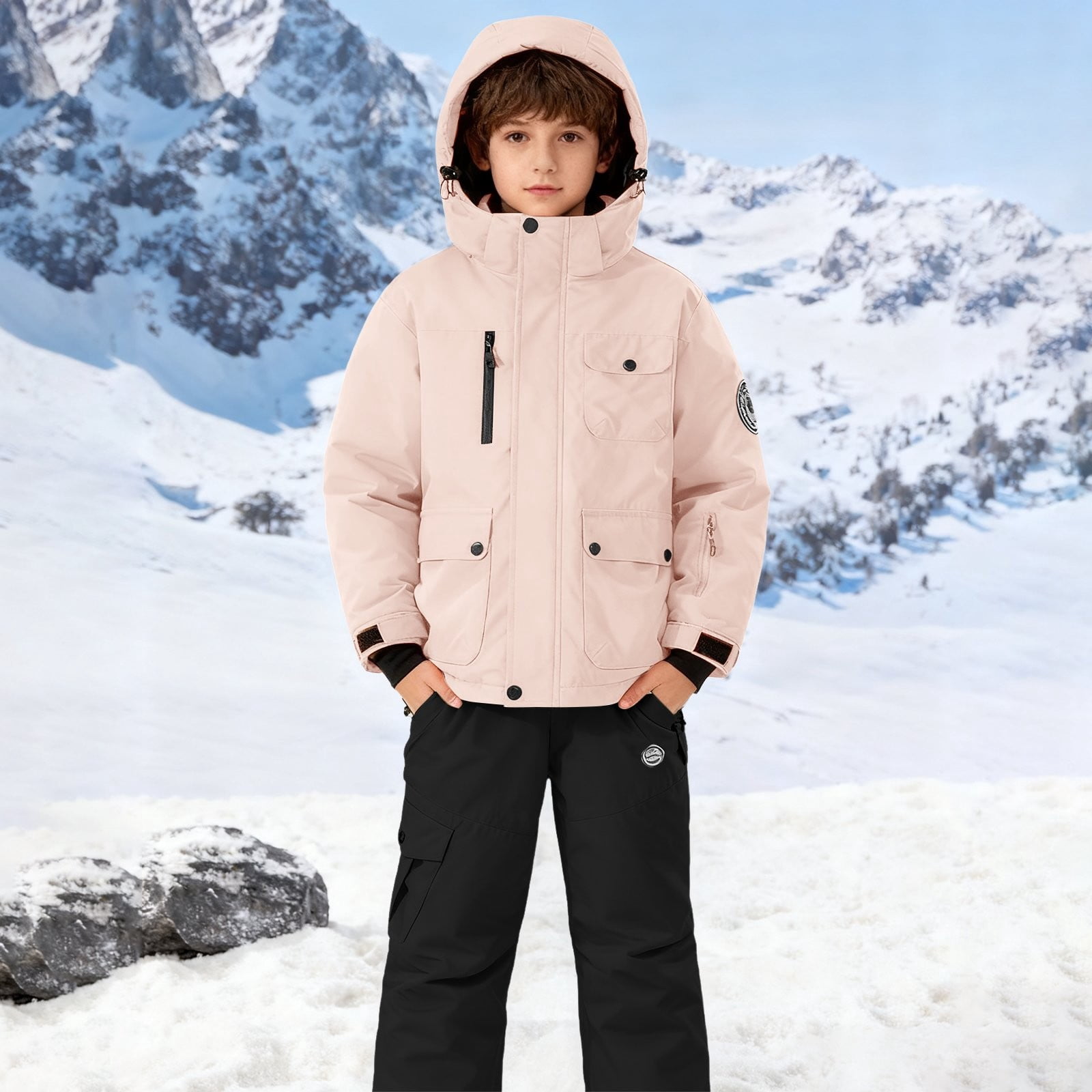 XIMIN Toddler Snow Suit Kids 2 Piece Snowsuit Sets Winter Jacket and ...