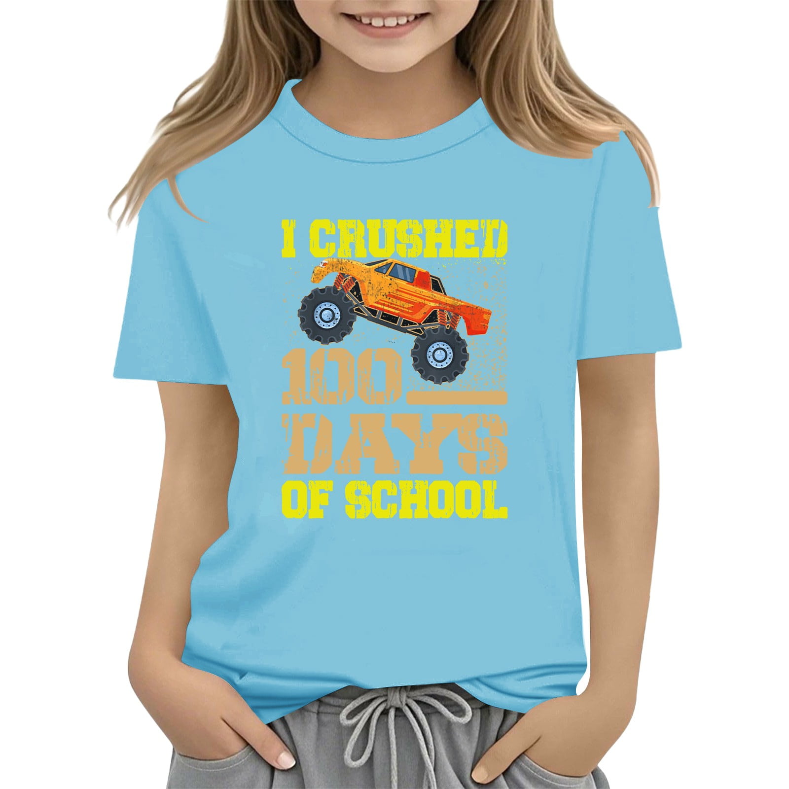 XIMIN Toddler T Shirt Tops 100th Day of School Celebration for Girls ...