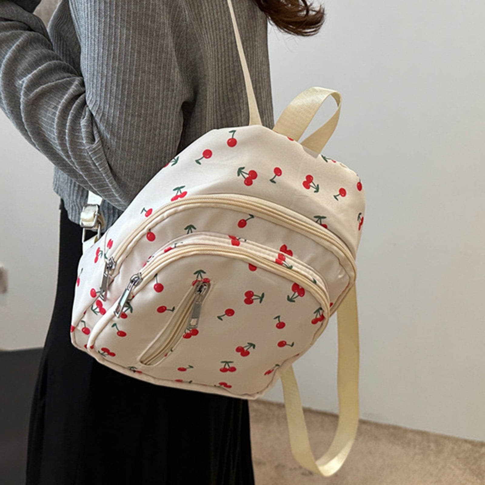 XIMIN Women Cute Fashion Music Mini Aesthetic Backpack with Cherry ...