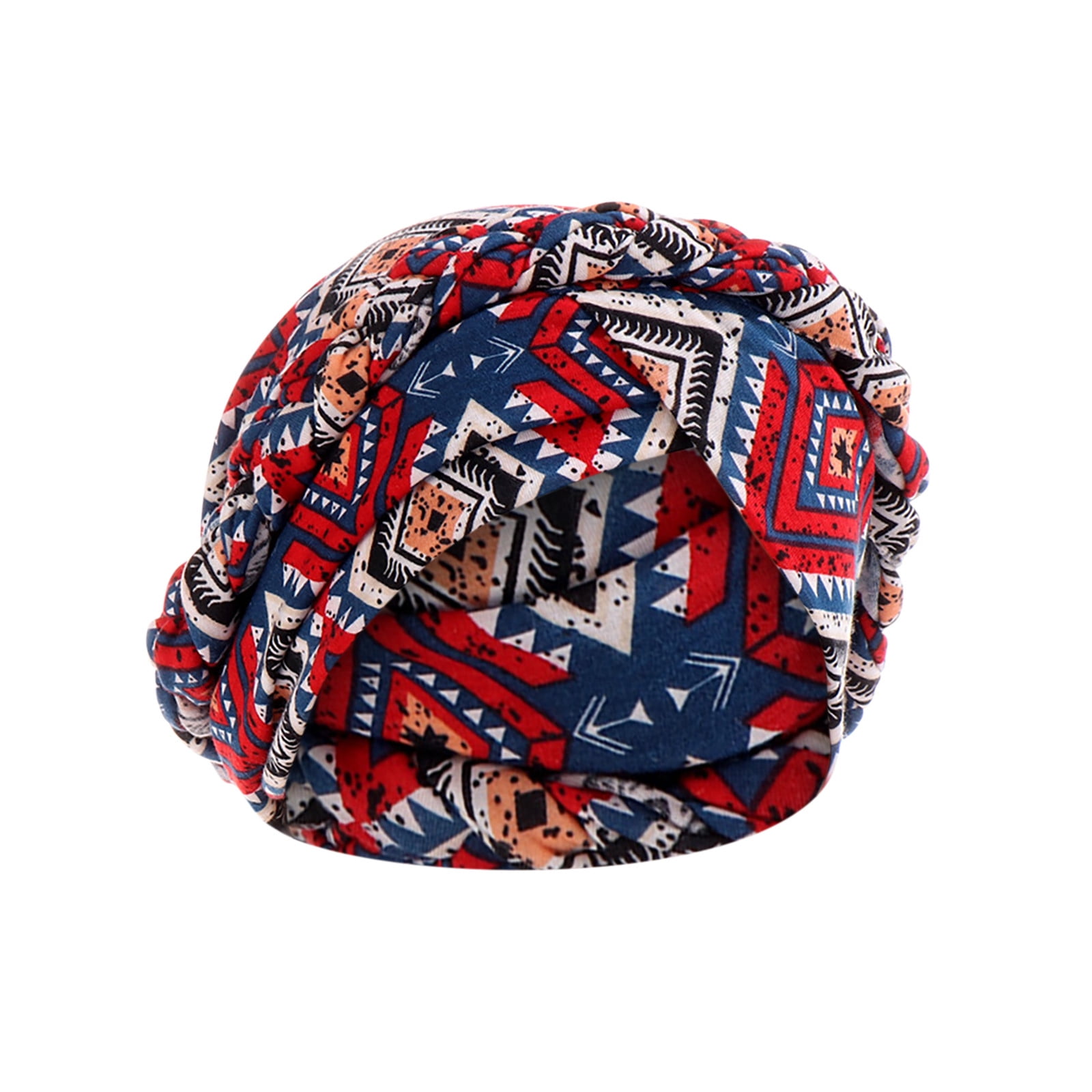 XIMIN Women Fall Hair Wraps Fashion Print Hat Ruffle Cancer Chemo Hat ...