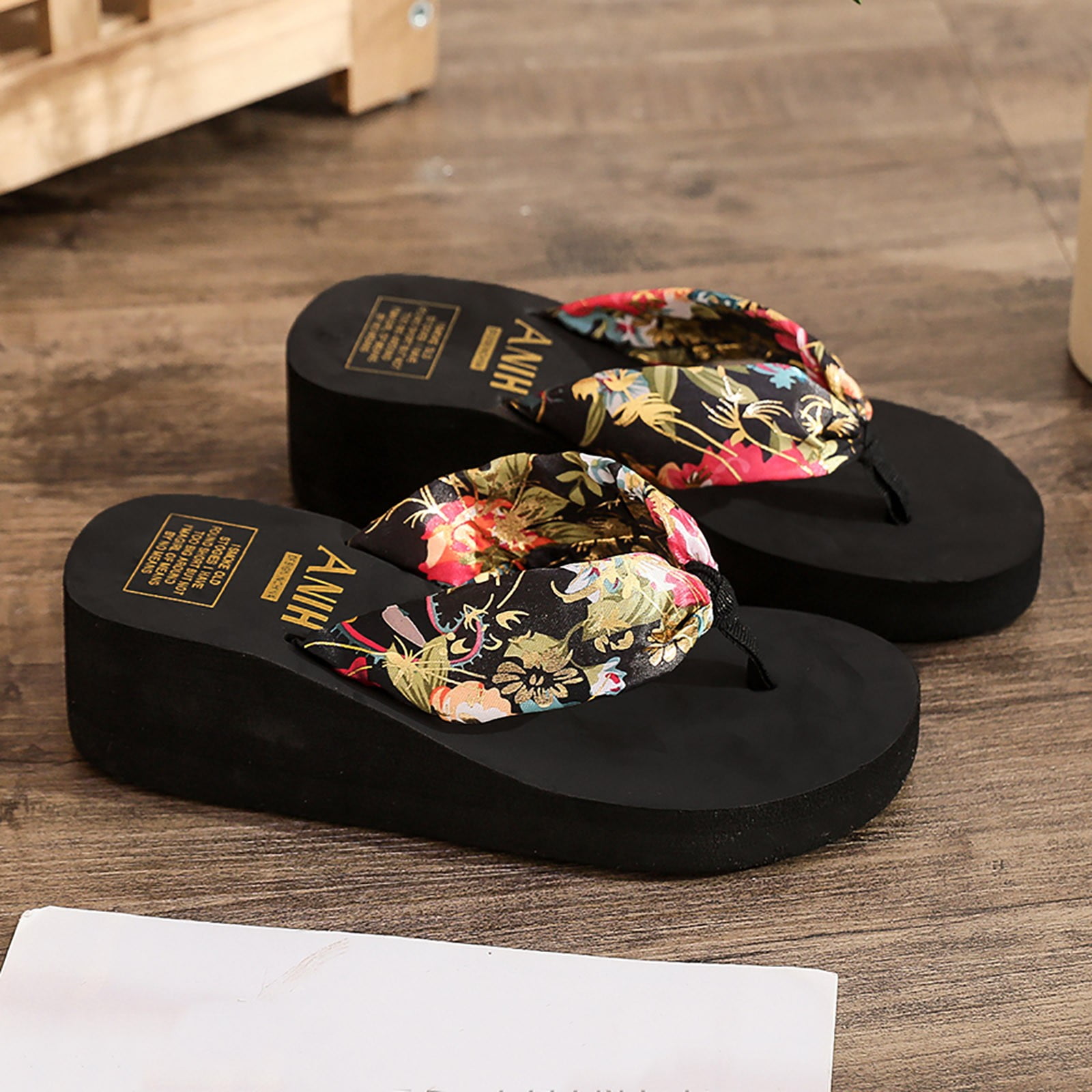 XIMIN Women's Arch Support Flip Flops Comfort Yoga Flops Thick Bottom ...