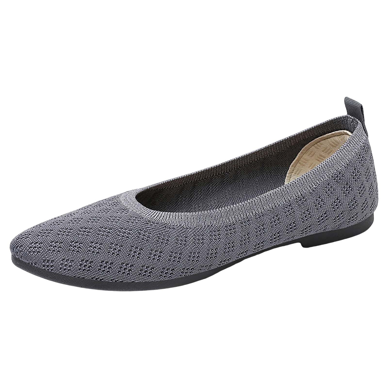 XIMIN Women's Ballet Flats Pointed Toe Box Barefoot Dress Slip On Zero ...