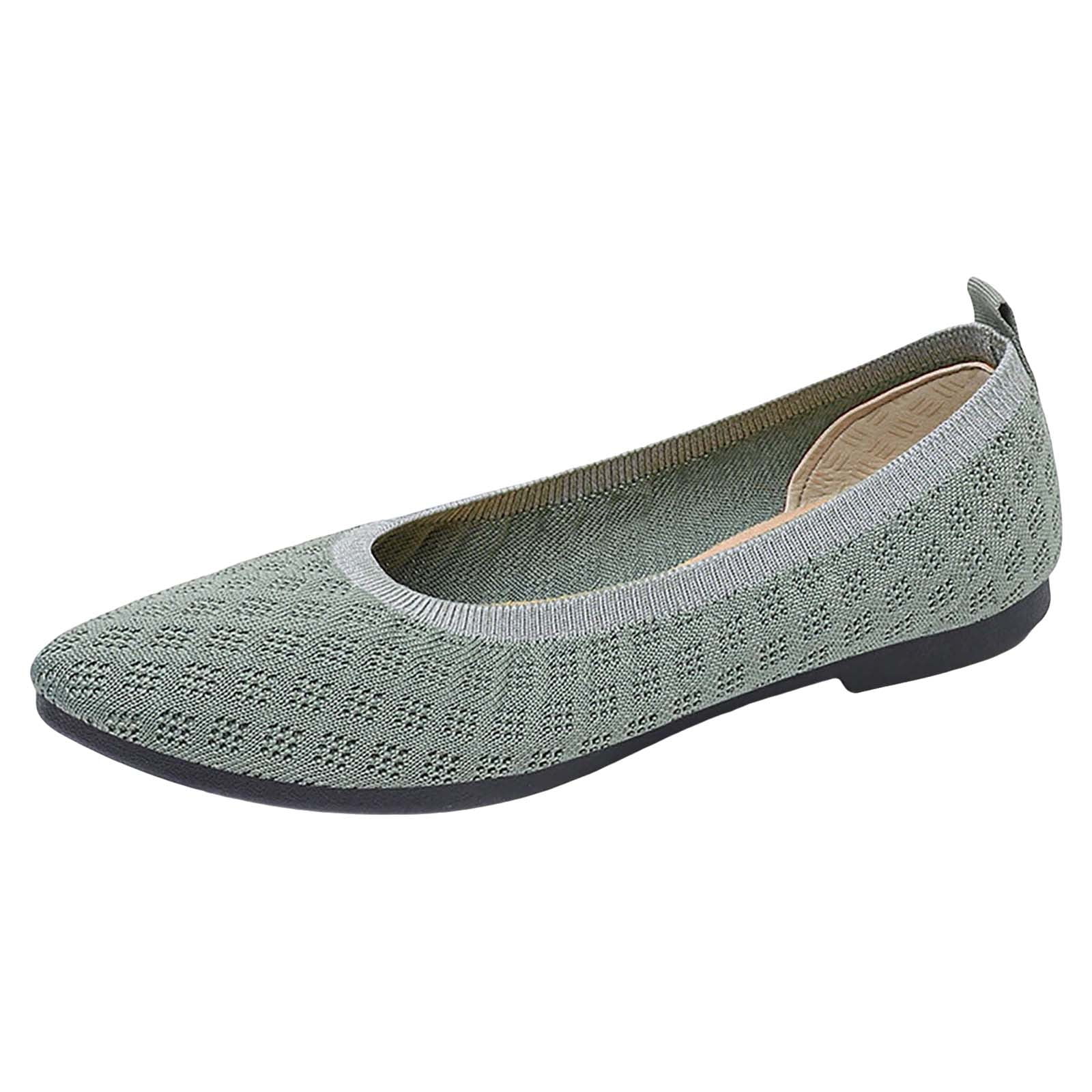 XIMIN Women's Ballet Flats Pointed Toe Box Barefoot Dress Slip On Zero ...