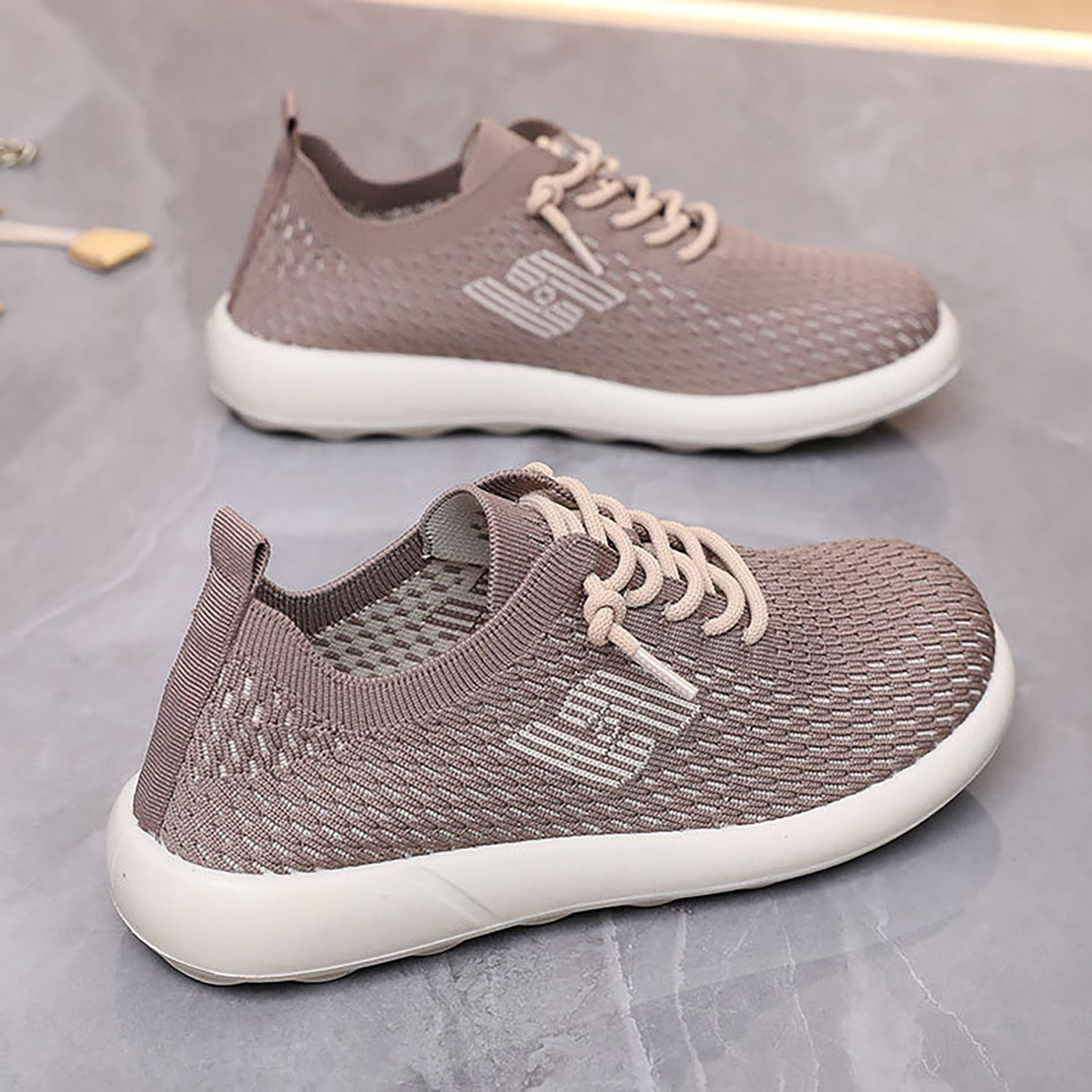 XIMIN Women's Fashion Casual Comfortable Orthopedic Sneakers Lace Up ...
