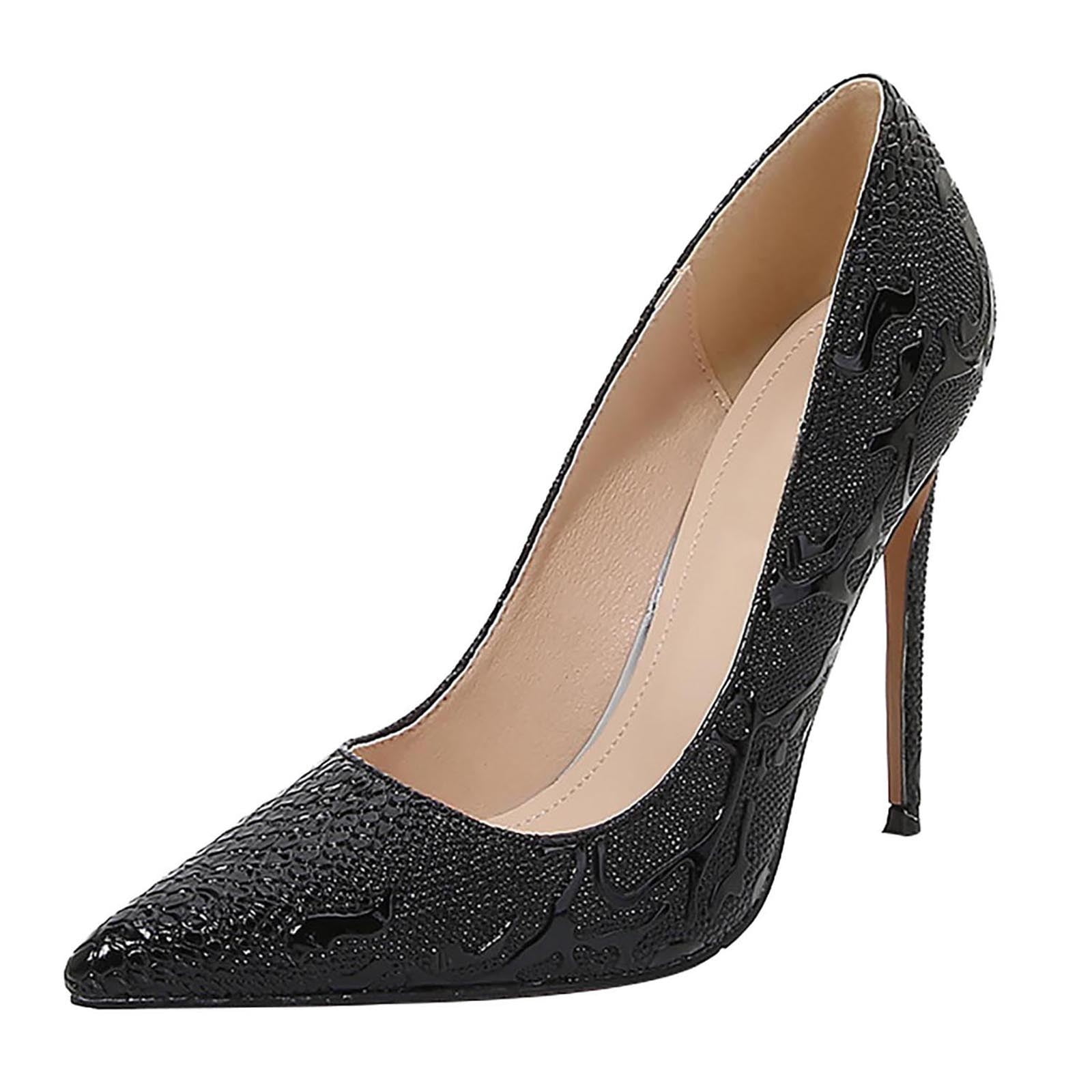 XIMIN Women's Pumps Closed Toe Sexy High Heels Pointed Stiletto Heel ...