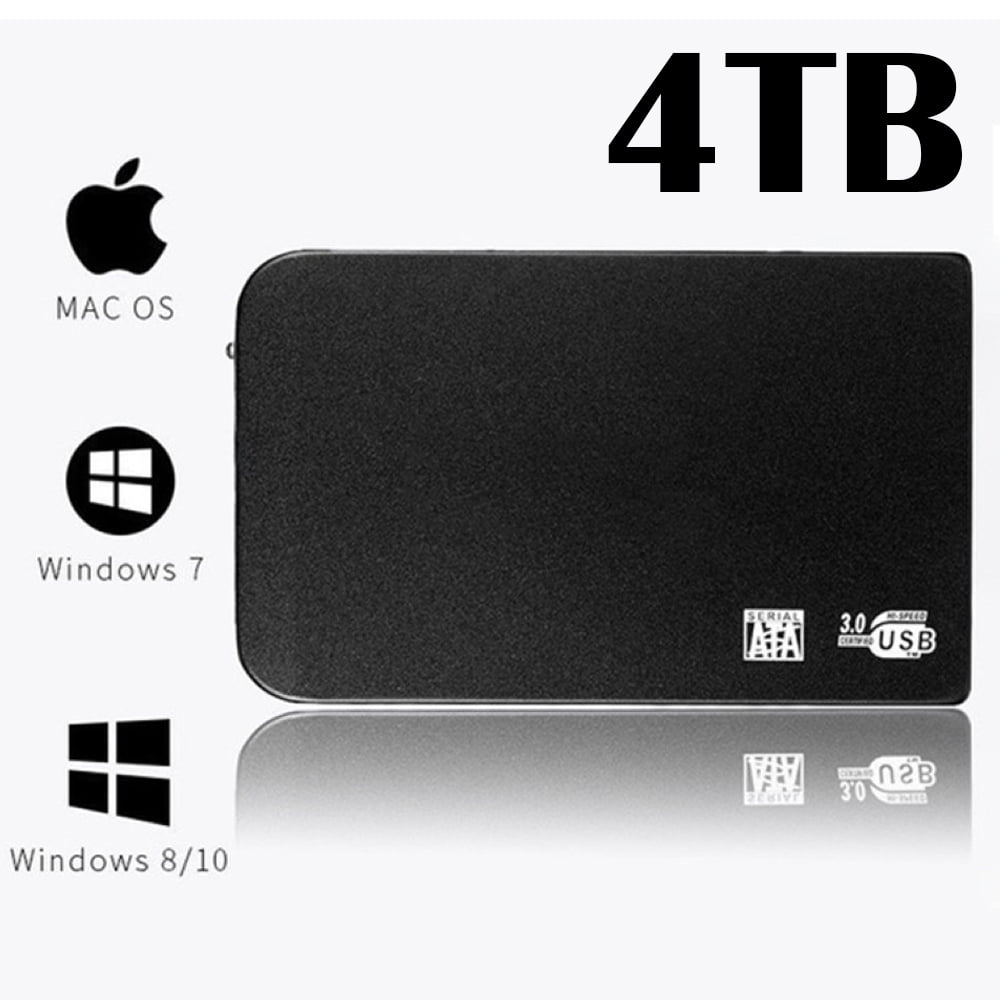 4TB External USB 3.0 Hard Drive, Portable Memory Storage Disk, HDD Case ...
