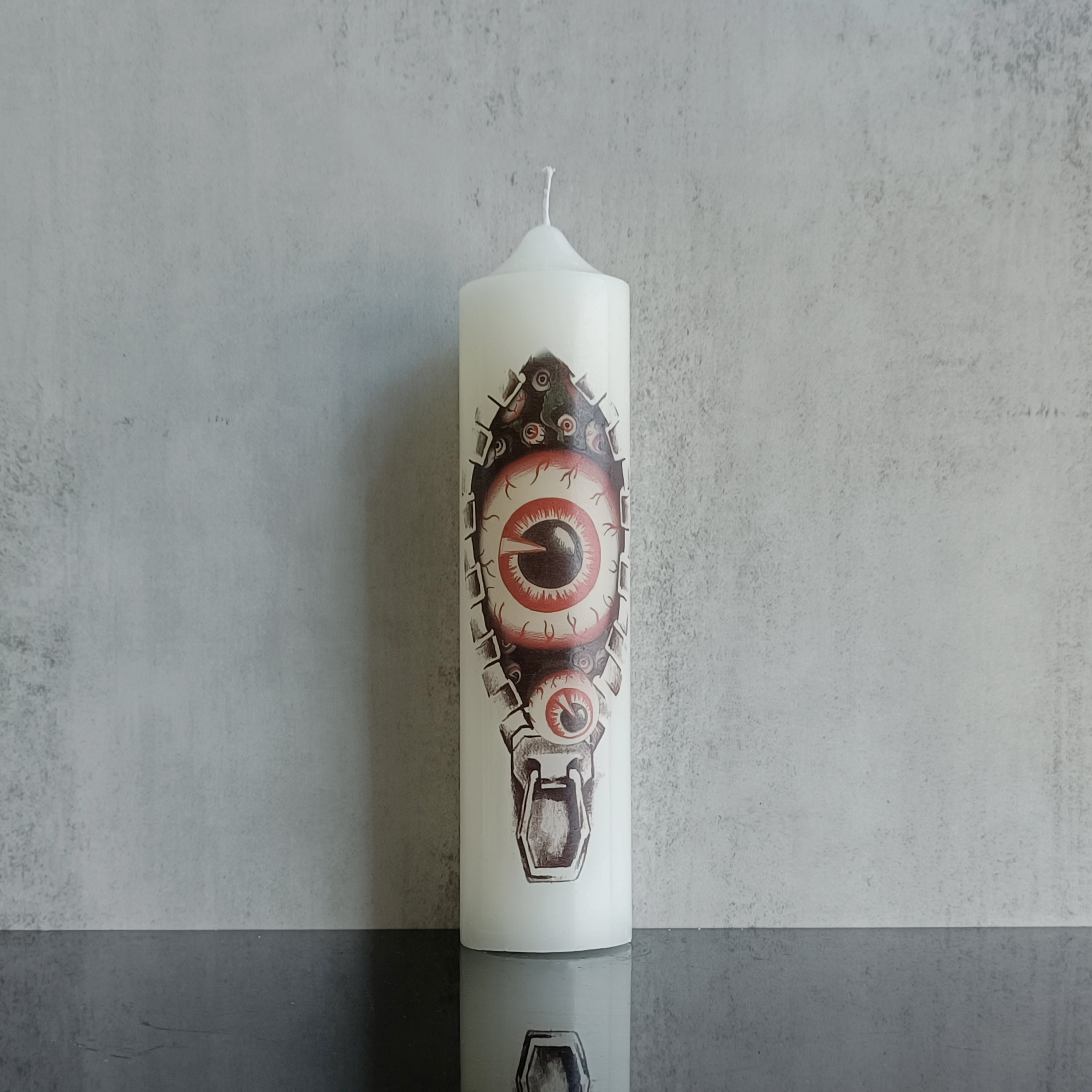 XINAOBAOLUO 2" x 8" Eyes Creative Candles White Candle Sticks Unscented ...