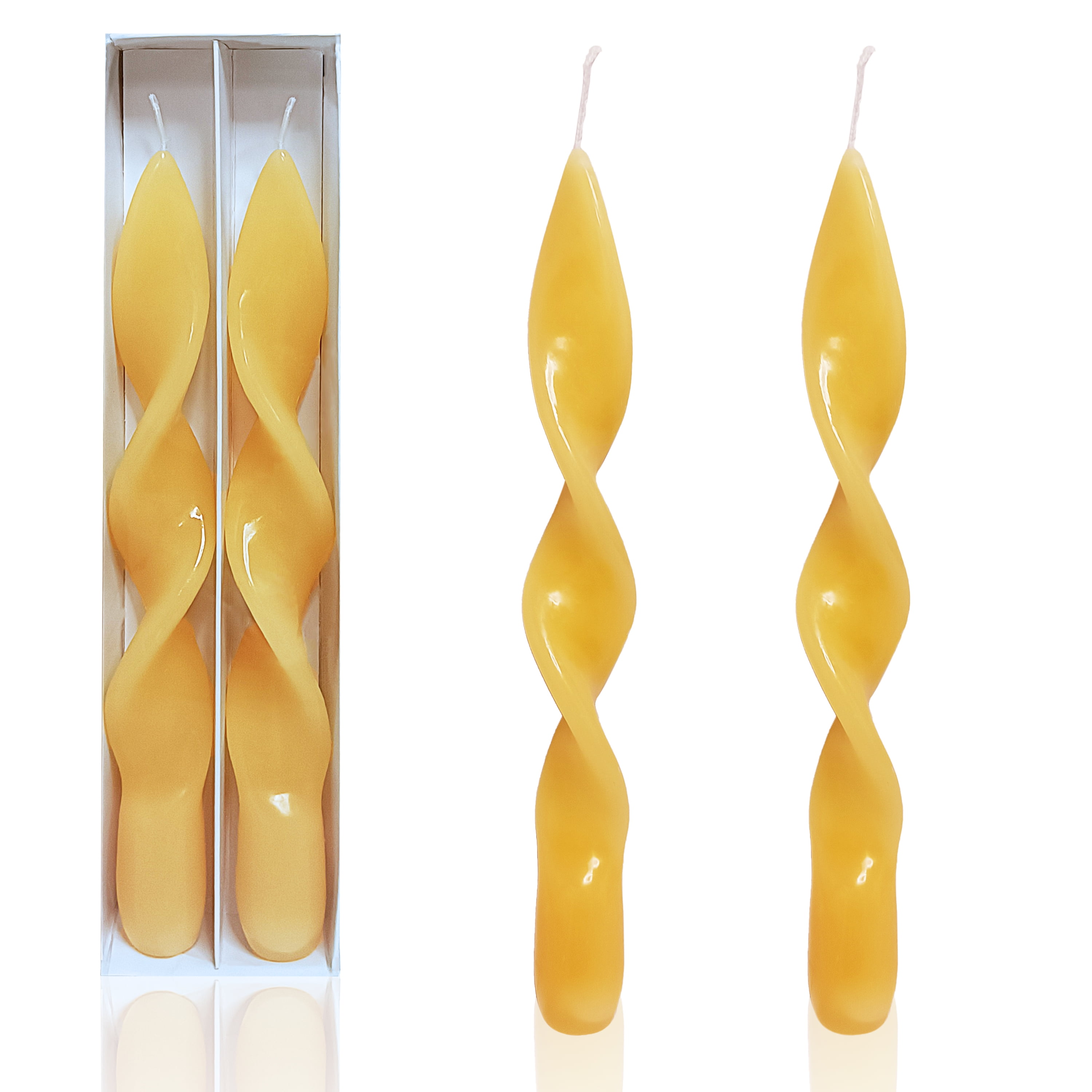XINAOBAOLUO 8.8 inch beeswax Taper Candles Unscented Candles Smokeless ...