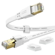 Google (6-Ft) Ethernet Cable RJ45 Gigabit Flat Network Cord - White ...