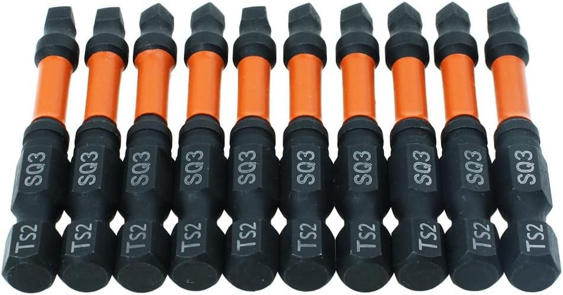 XINDUO-10 Pack #3 Square Driver Bit 2 inch Long Square Impact Drill Bit ...