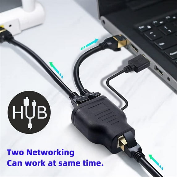 XINDUO-100Mbps STP UTP RJ45 8P8C Plug to Dual RJ45 HUB Splitter Network ...