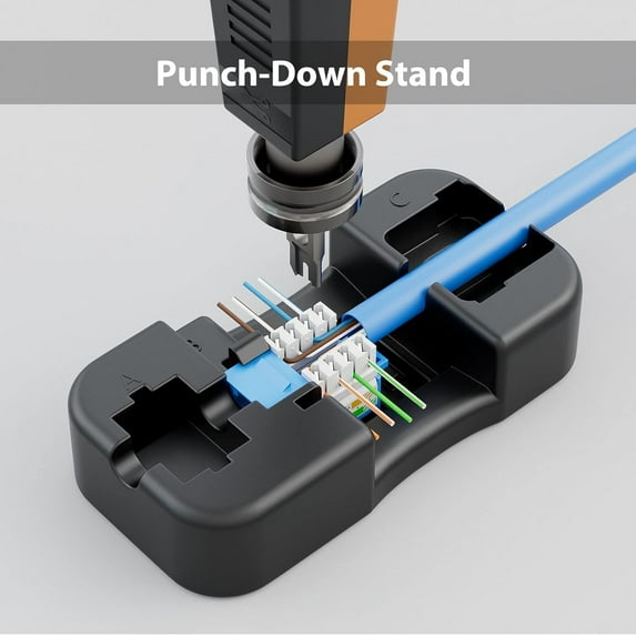 XINDUO-10Gbps Cat6 Keystone Jack and Punch-Down Stand, 50-Pack, RJ45 ...