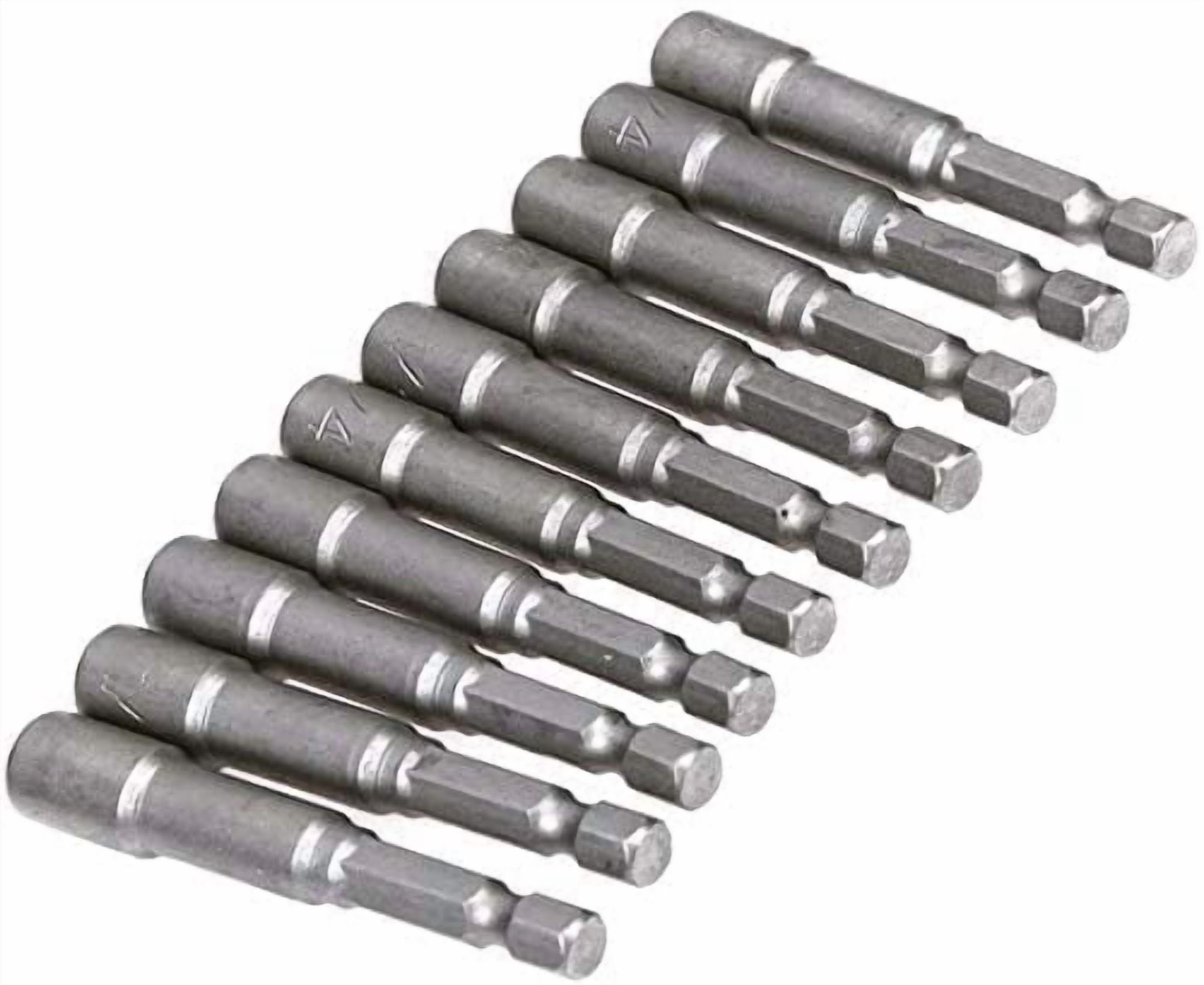 XINDUO-10pcs 1/4'' Hex Shank Magnetic Power Nut Driver Bit Sets, Quick ...