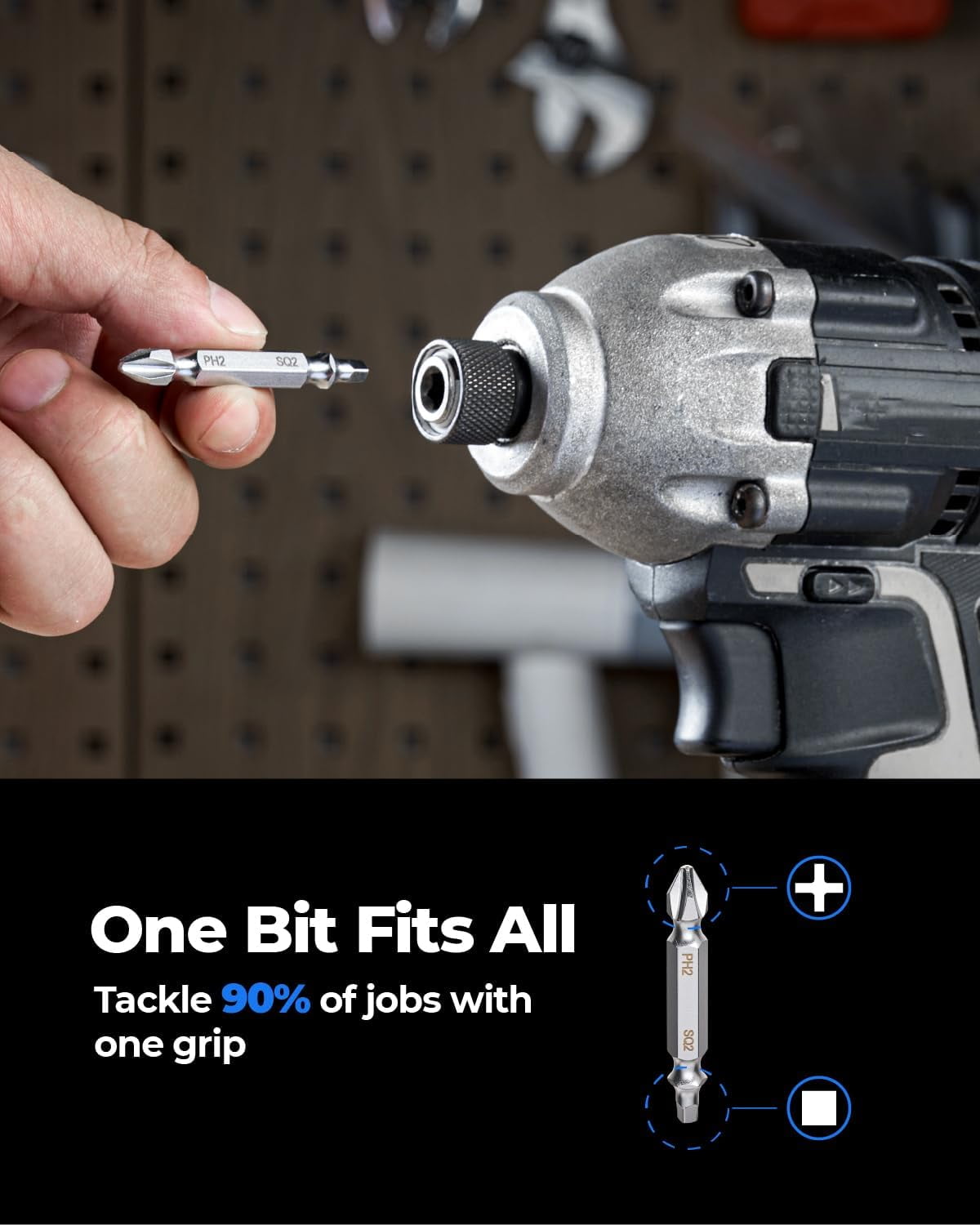 XINDUO-10pcs Double-Ended Screwdriver Power Bit Set,Mixed Reversible ...