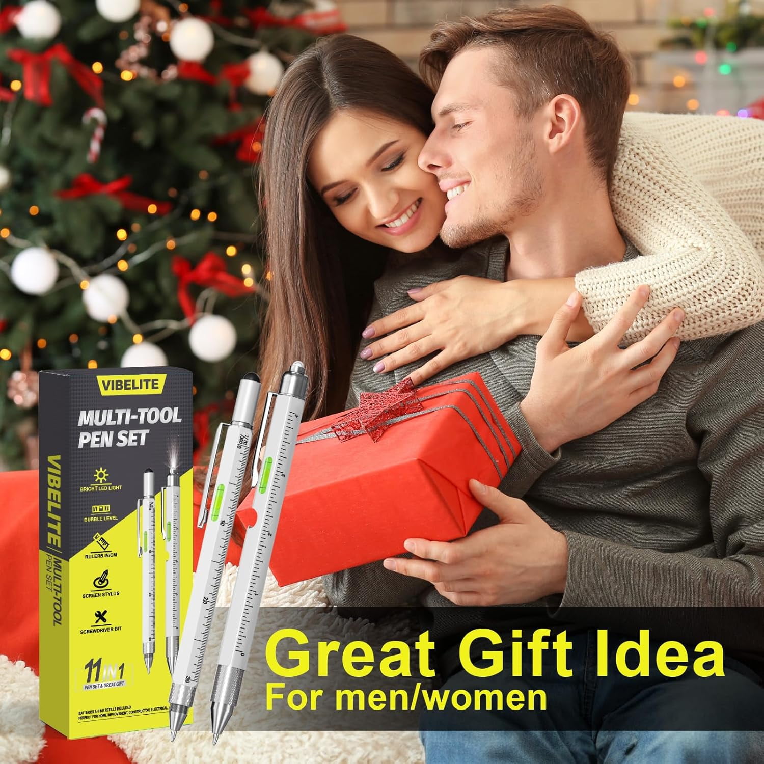 XINDUO-11 in 1 Multitool Pen Set with LED, Stylus, Level, Screwdriver ...