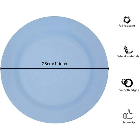 XINDUO-11 Inch Dinner Plate Set, Extra Large Pasta Plates, Unbreakable ...