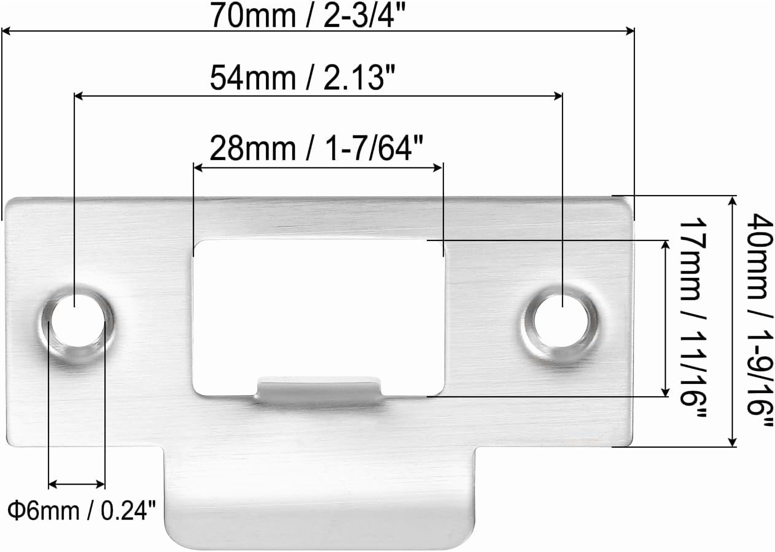 XINDUO-2-3/4" Door Lock Strike Plate,1 Pcs Stainless T Strike Deadbolt ...