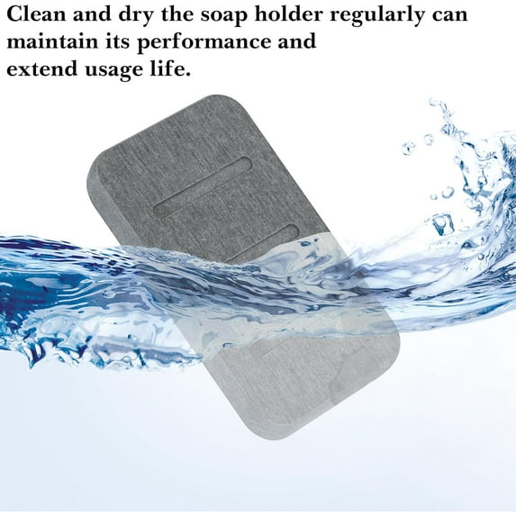 XINDUO-2 Pack Diatomite Soap Dish, Fast Drying Soap Saver, Eco-Friendly ...