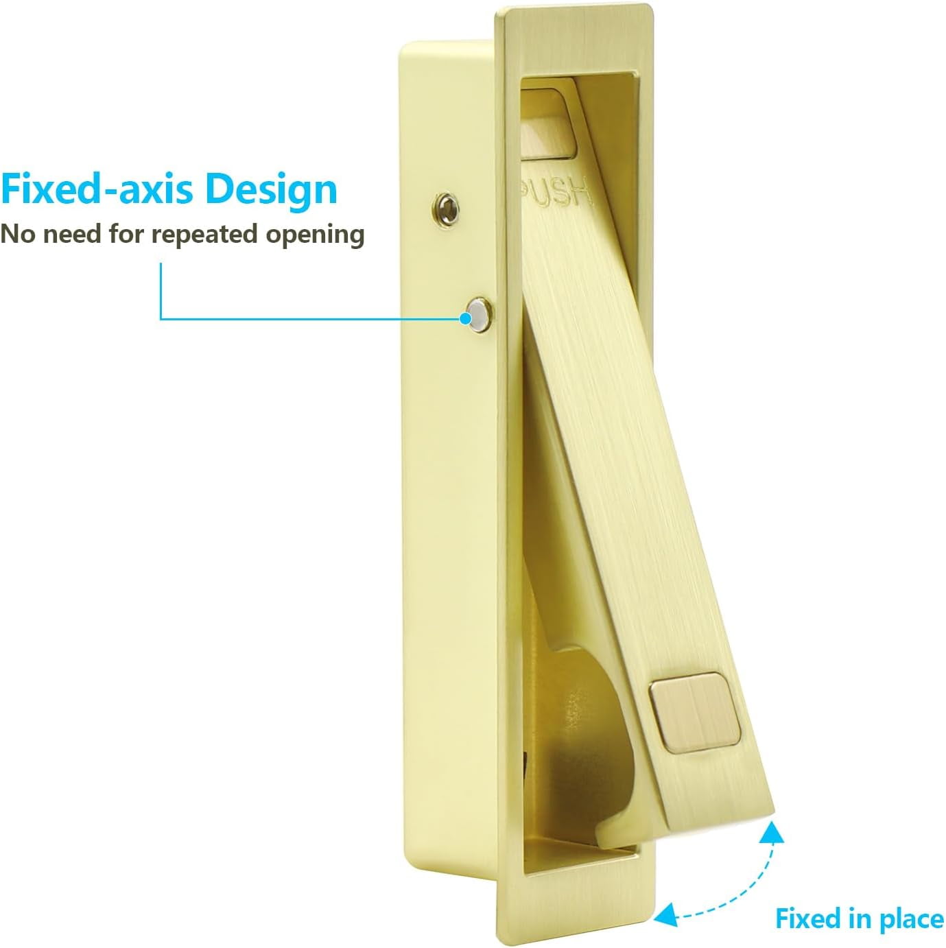 XINDUO-2 Pack Pocket Door Pull Handle, Press Finger Edge Pull, Push ...