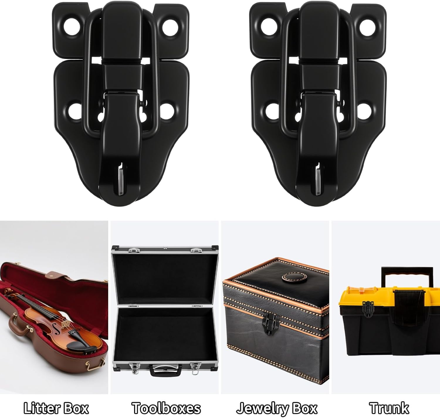 XINDUO-2 Pack Small Hasp Latches for Wooden Boxes Toggle Tool Box Buckle Latch Lock Replacement ...