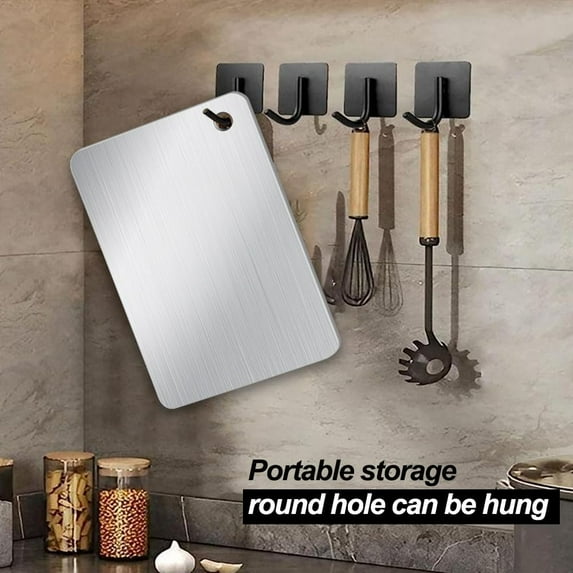 XINDUO-2 Pack Titanium Cutting Board, 100% Pure Titanium Cutting Boards ...