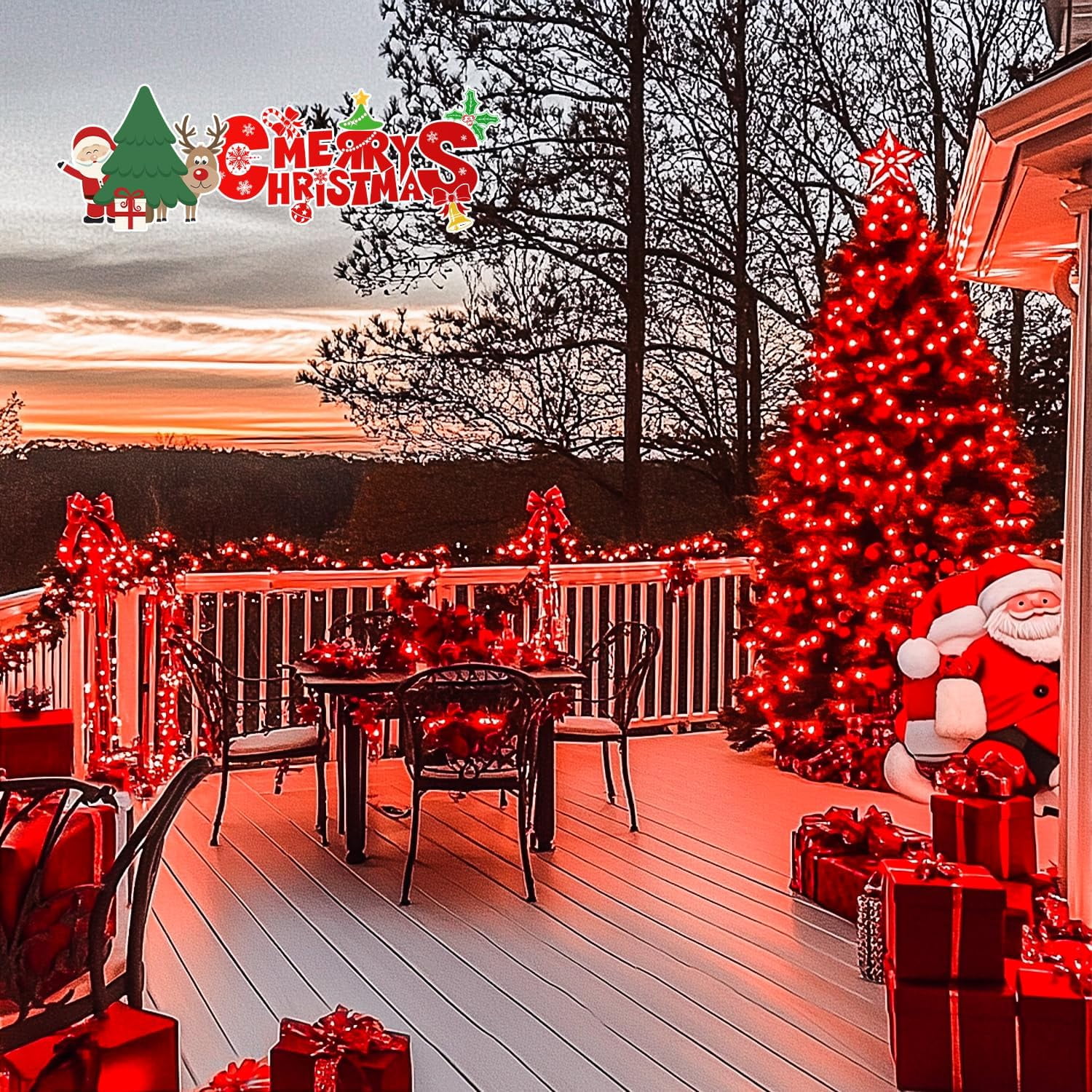 XINDUO-200 LED Christmas Lights Indoor Outdoor, 66ft Connectable LED ...