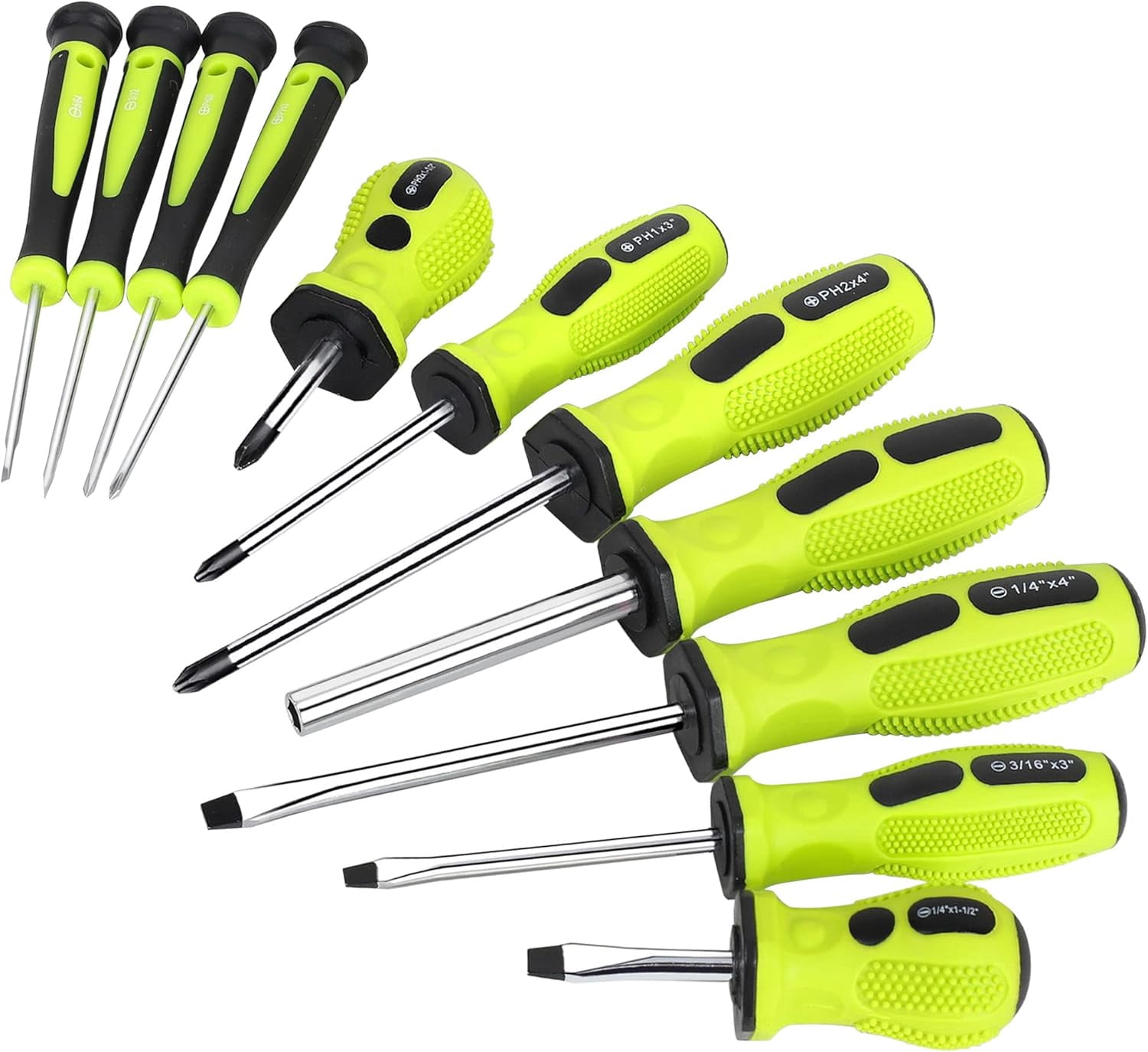 XINDUO-21-Piece Magnetic Screwdrivers Set with Organizer Rack, Slotted ...