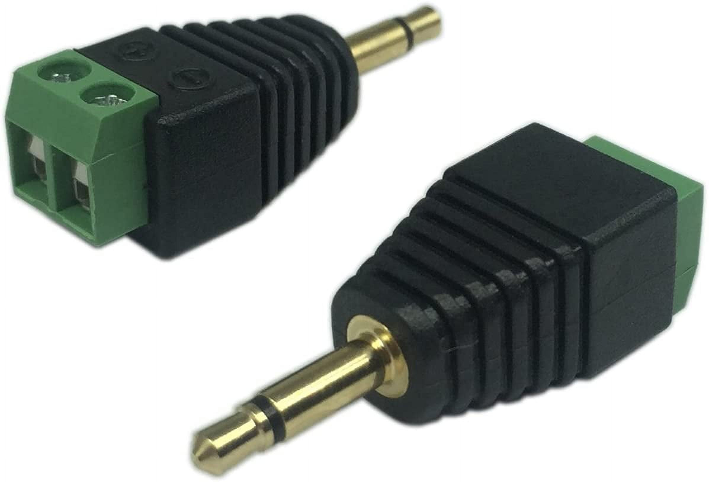XINDUO-3.5mm TS Mono Male to 2 Pin Screw Terminal Female AUX Headphone ...