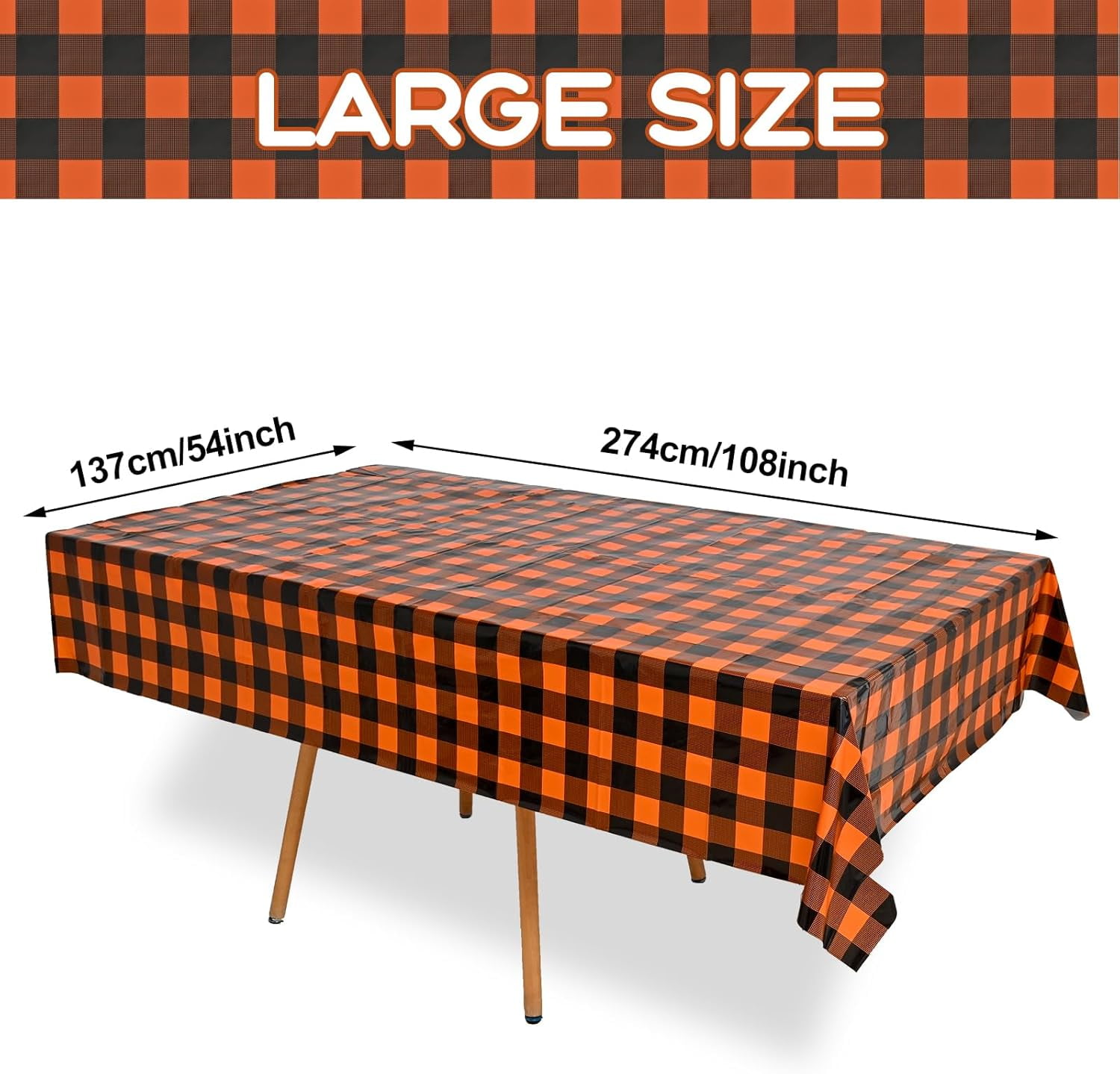 XINDUO-3 Pack Halloween Plastic Table Decorations, Orange and Black ...