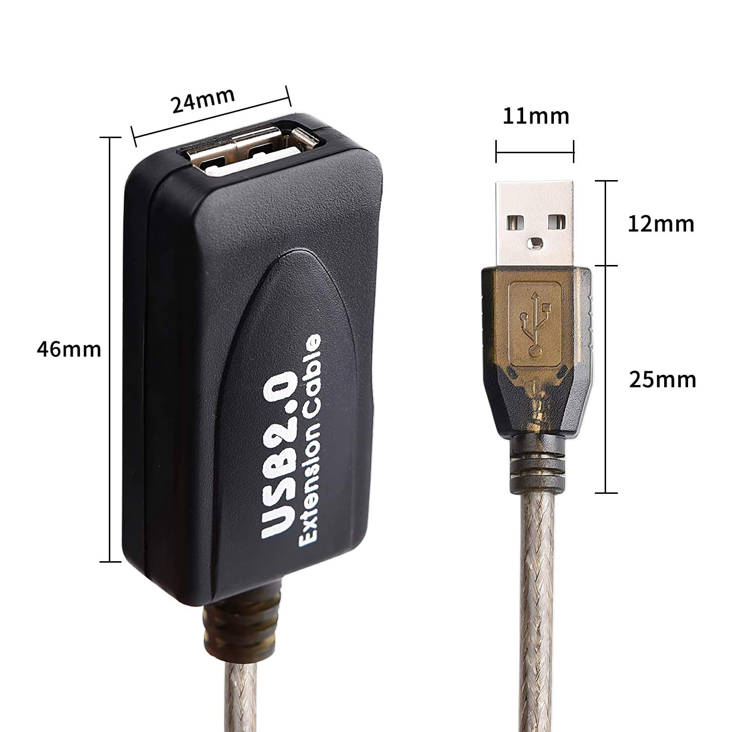 XINDUO-30 FT USB Extension Cable, USB 2.0 Type A Male to A Female ...