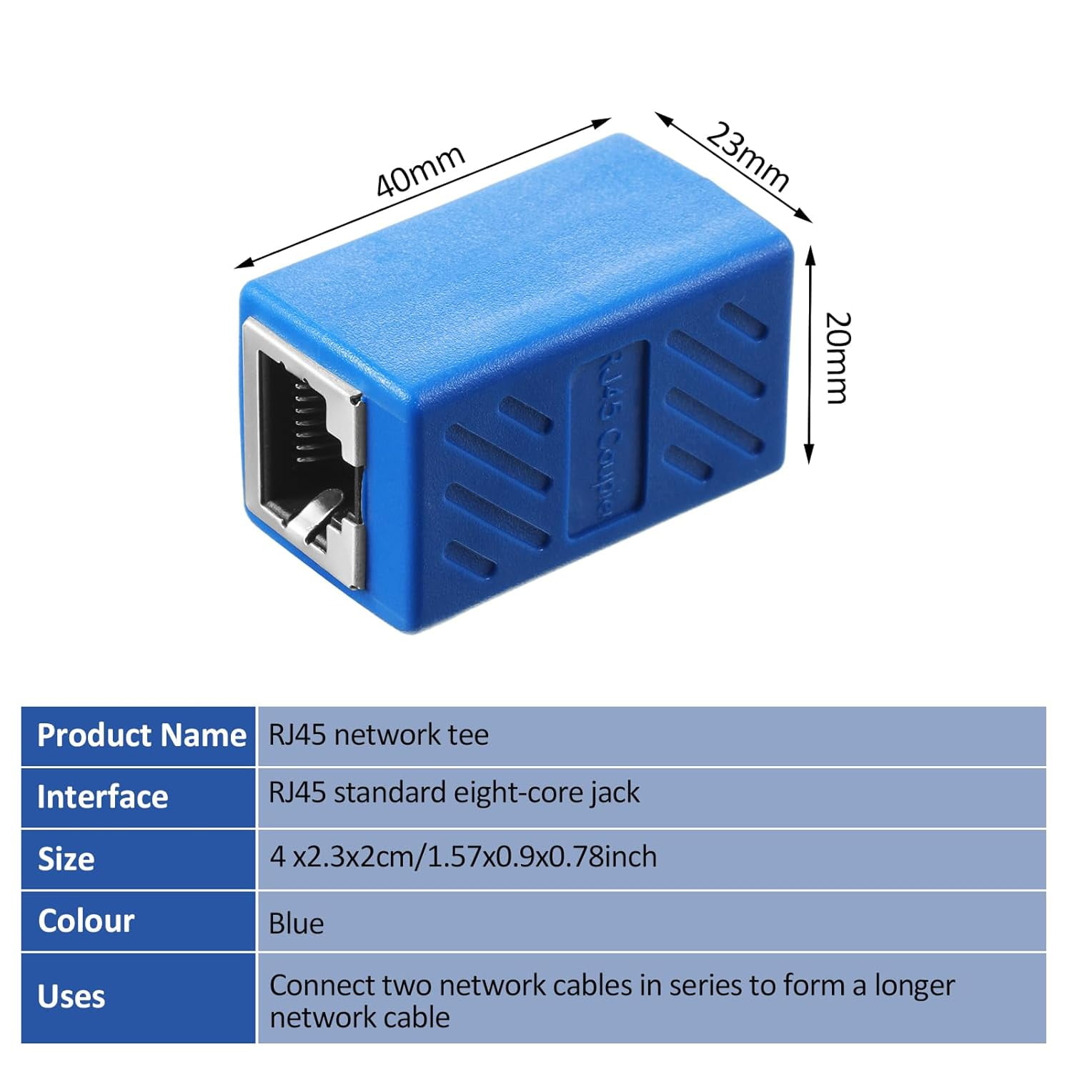 XINDUO-30 Pieces RJ45 Coupler, Ethernet Extension Adapter Network ...