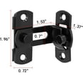 XINDUO-4 Packs 90 Degree Black Flip Barn Door Lock,Protect Privacy ...