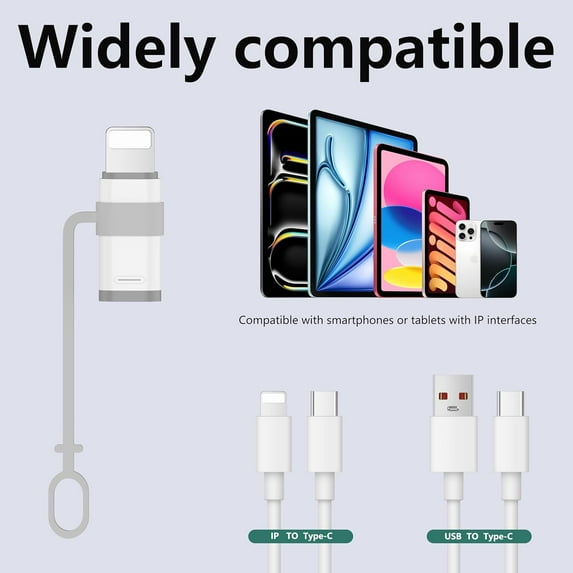 XINDUO-4-Piece USB C to Lig-htn-ing Adapter, Supporting 36W Fast ...