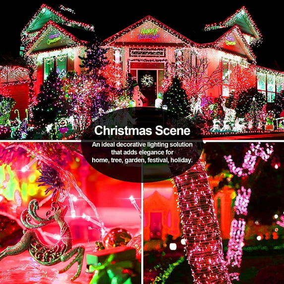 XINDUO-403 FT 1000 LED Christmas Lights Outdoor Fairy Lights Plug in ...