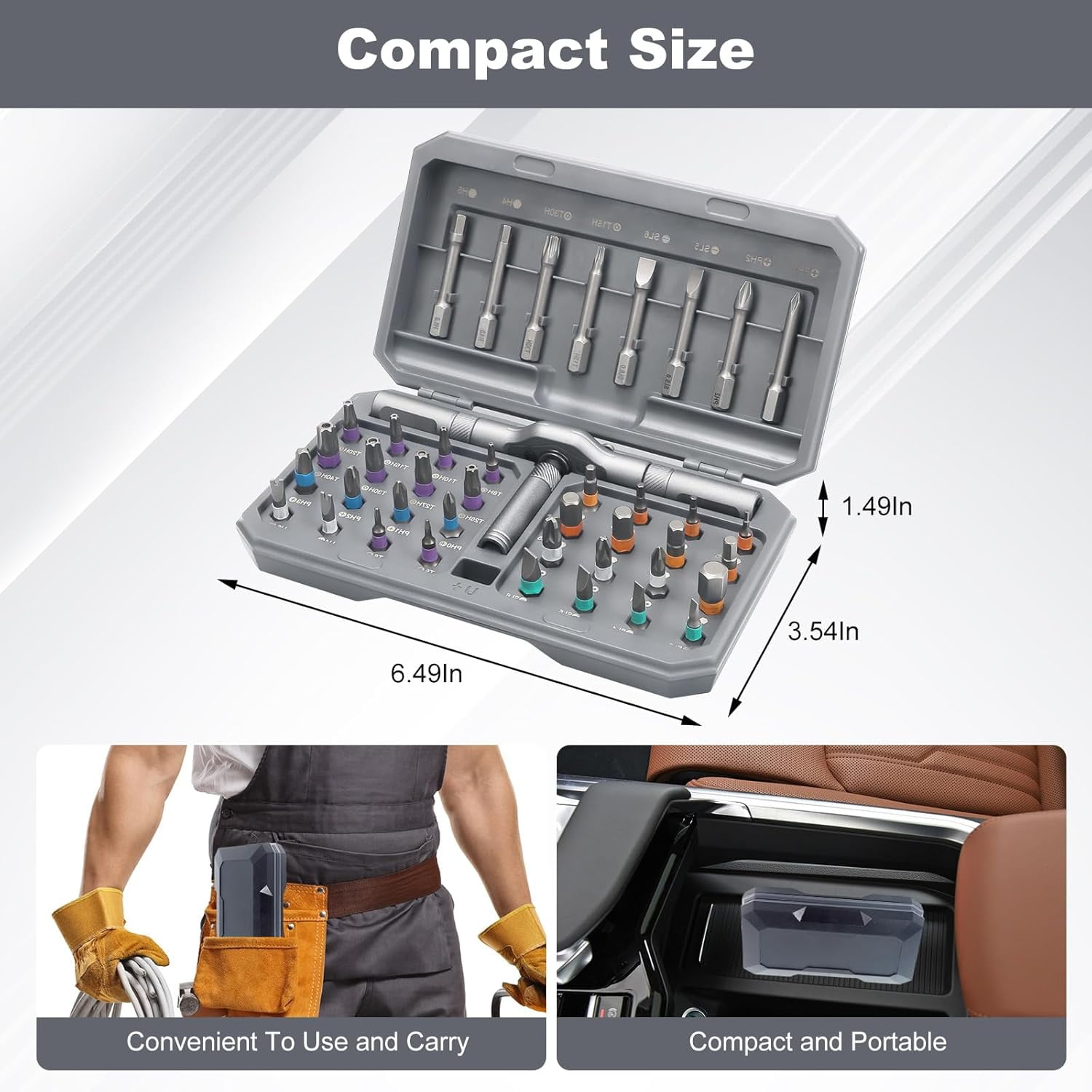 XINDUO-42 in 1 Magnetic Screwdriver Set, Ratchet Multi Screwdriver Set ...