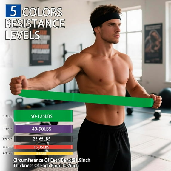 XINDUO-5-Level Resistance Bands Set, Pull-Up Assistance Bands for ...