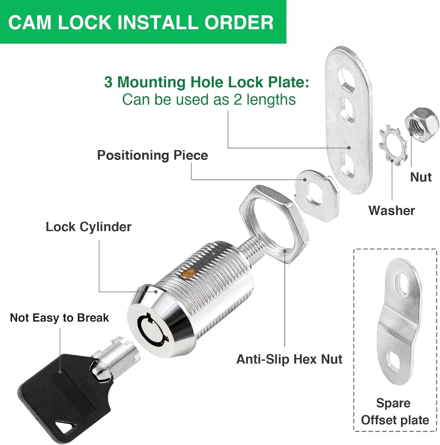 XINDUO-5 Pack Cabinet Lock with Keys, 1" RV Storage Locks Keyed Alike ...