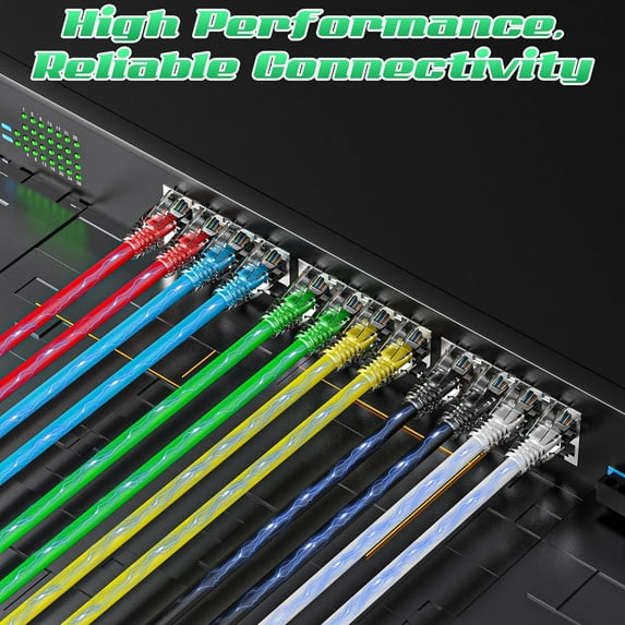 XINDUO-5FT Cat6 Patch Cables 2 Pack, Solid Pure Copper Patch Cord, Cat ...