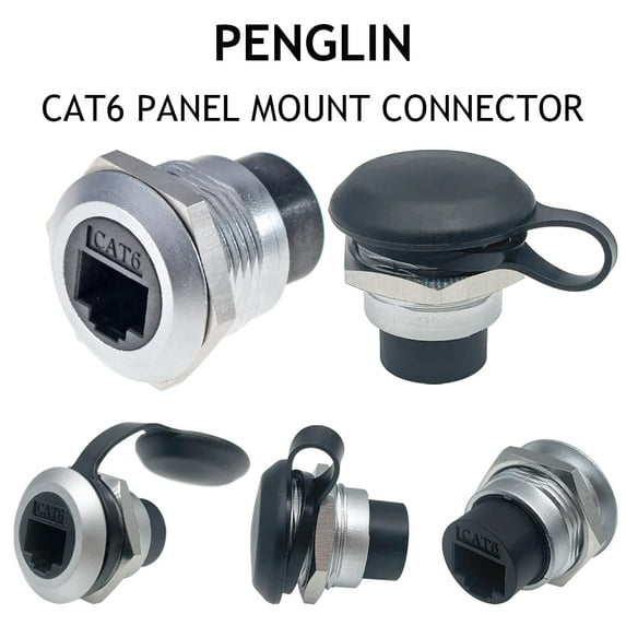 XINDUO-5PCS RJ45 CAT6 Panel Mount Connector, CAT6 Ethernet LAN Pass ...
