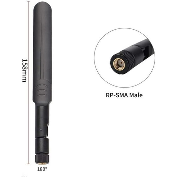 XINDUO-5pcs Dual Band WiFi 2.4GHz 5GHz 5.8GHz 8dBi MIMO RP-SMA Male ...