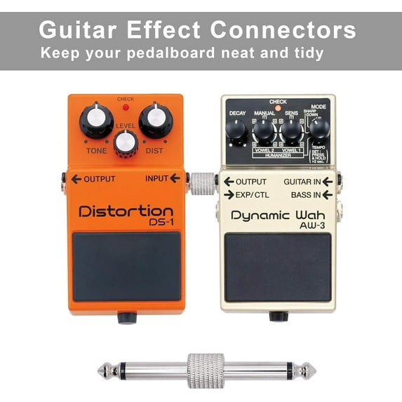 XINDUO-6.35mm Guitar Pedal Patch Connector, Professional Guitar Effect ...