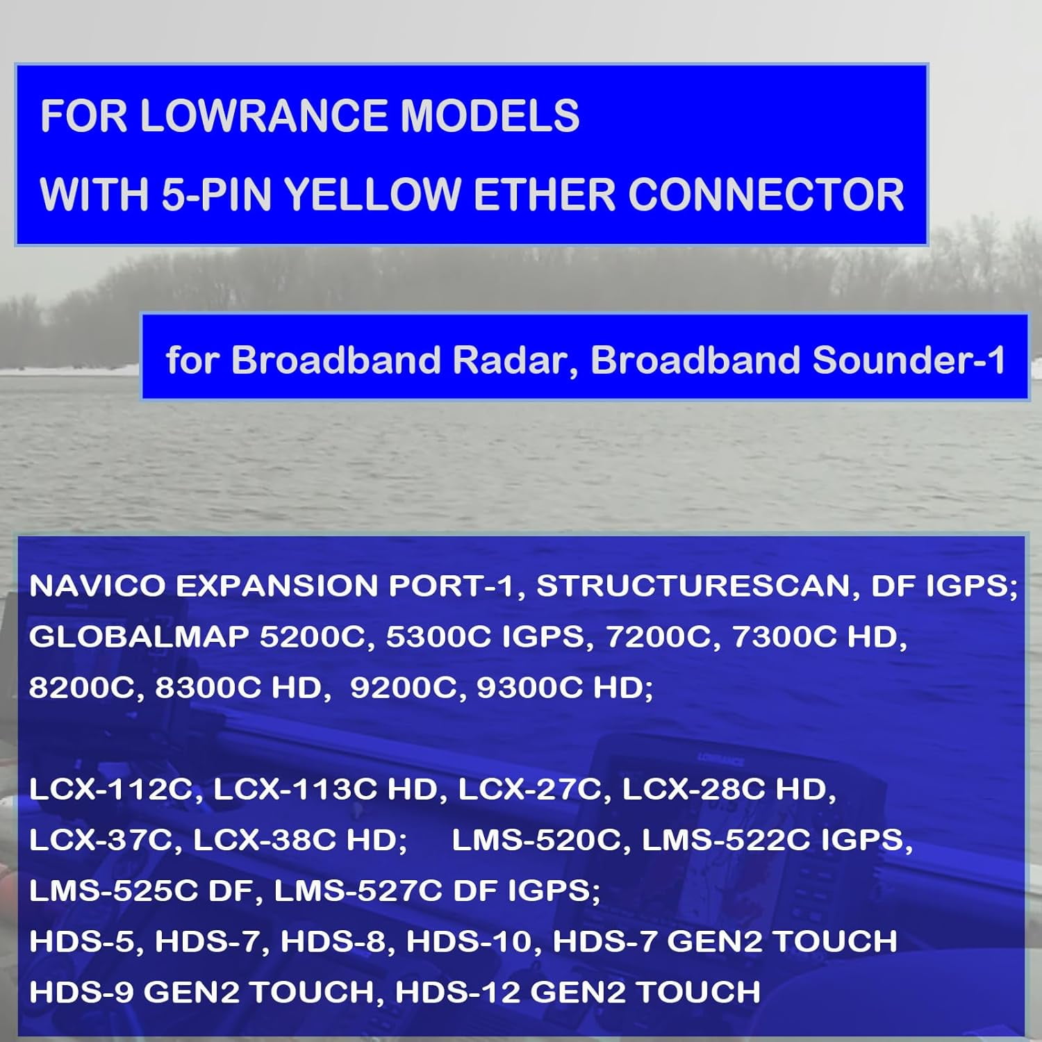 XINDUO-6-Feet Ethernet Crossover Cable for Lowrance Models with 5-pin ...