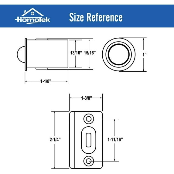 XINDUO-8 Pack Drive in Ball Catch with Strike Plate for Closet Doors ...